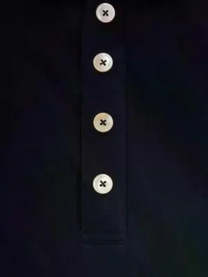 Eleventy Buttoned Short-sleeve Polo Shirt - Blue