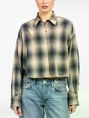 Rag & Bone Plaid Cropped Shirt