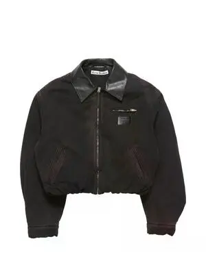 Acne Studios Leather-collar Logo-patch Jacket