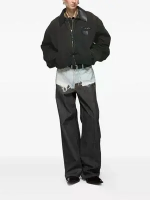 Acne Studios Leather-collar Logo-patch Jacket