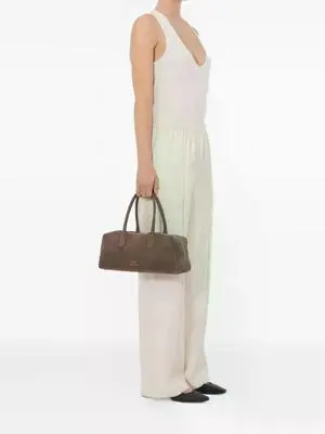 Loulou De Saison Lace-stitch Silk Trousers - Neutrals
