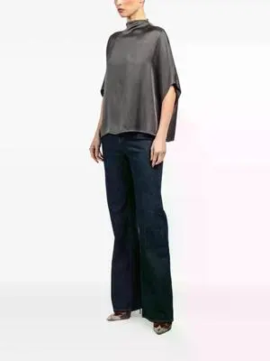 Lapointe Satin Cape Blouse