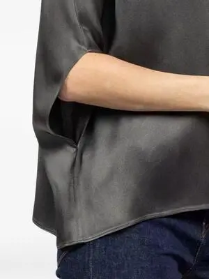 Lapointe Satin Cape Blouse