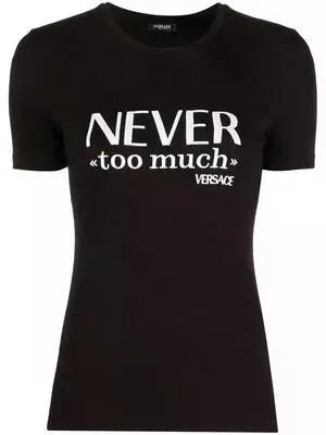 Versace Slogan-print Short-sleeve T-shirt