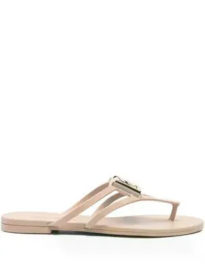Dolce & Gabbana Lights Logo Sandals - Neutrals