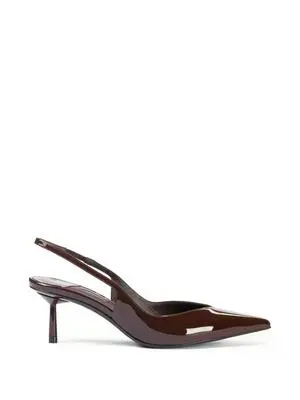 LE SILLA Vivienne Slingback Patent Leather Pumps - Brown