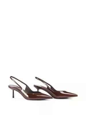 LE SILLA Vivienne Slingback Patent Leather Pumps - Brown