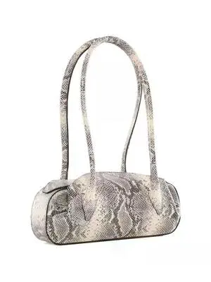Yuzefi Mini Oyster Embossed Snakeskin Shoulder Bag