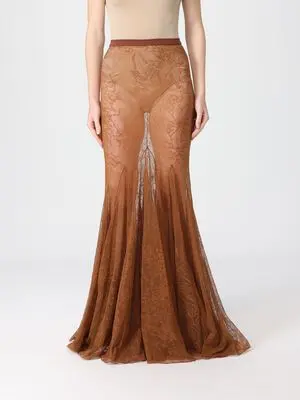 David Koma Lace Skirt - Brown