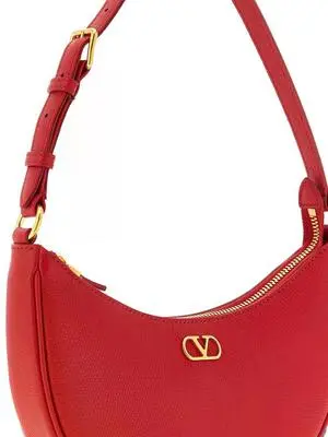 Valentino Garavani Mini Vlogo Leather Shoulder Bag - Red