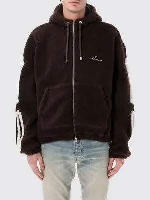 Amiri Fleece Zip-up Hoodie - Brown