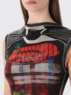 Ottolinger Sleeveless Maxi Dress With Plaid Print - Multicolor