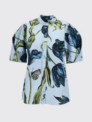 Erdem Printed Shirt - Gnawed Blue