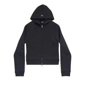 Balenciaga Cropped Zip-up Hoodie