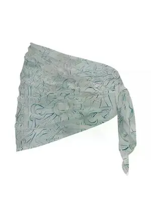 AMIR SLAMA X Jade Picon Graphic-printed Pareo - Blue