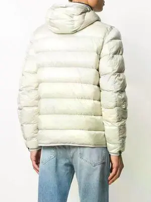 TEN C Hooded Contrast-panel Puffer Jacket - Neutrals