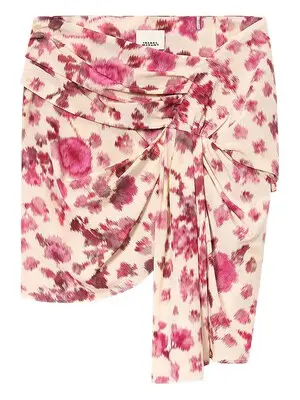 Isabel Marant Ovia Printed Silk Skirt - Pink