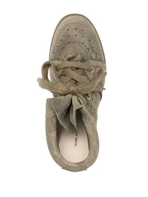 Isabel Marant Bobby Leather Sneakers - Grey