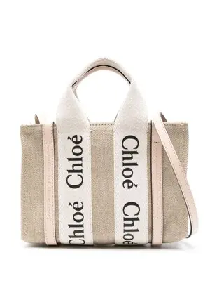 Chloé Woody Mini Canvas Tote