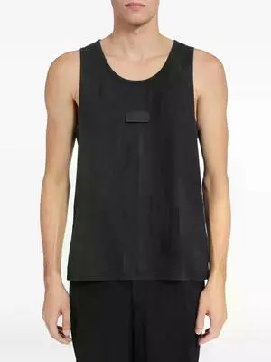 MAISON MARGIELA Ribbed Logo Plaque Tank Top