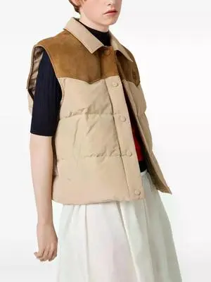 Miu Miu Logo-detail Vest - Neutrals