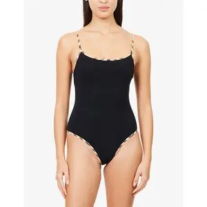 Burberry Sylvia Check-trim Swimsuit