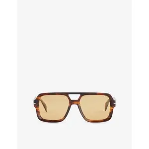 DB EYEWEAR BY DAVID BECKHAM Db7151/s Square-frame Sunglasses - Brown Horn