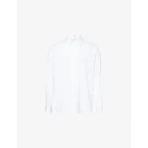 Loewe Logo-embroidered Plain Cotton Shirt