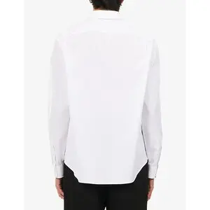 Loewe Logo-embroidered Plain Cotton Shirt