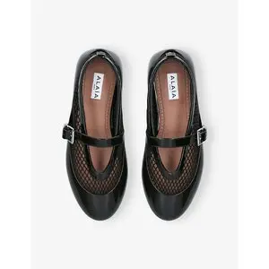 Alaïa Mesh Leather Ballet Flats