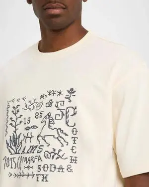 Scotch & Soda Apos;s Cross-stitch Artwork Relaxed-fit T-shirt - Amphora