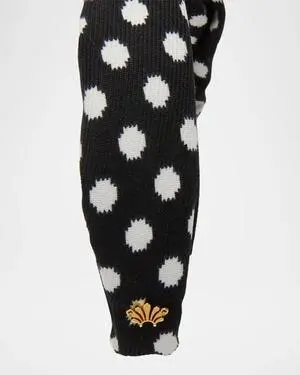 Lele Sadoughi Rosette Polka Dot Headband