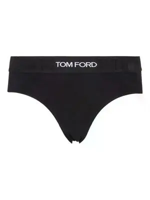 TOM FORD Logo-waistband Briefs - Black