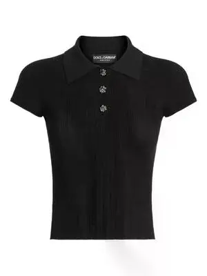 Dolce & Gabbana Buttoned Short-sleeve Polo Top