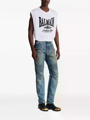 Balmain Biker Cotton Jeans