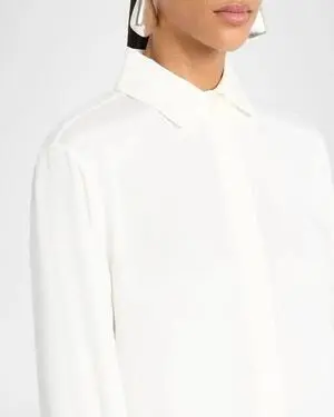 Lafayette 148 New York Pleated Button-down Shirt