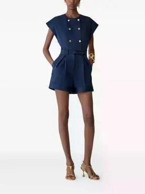 Carolina Herrera Double-breasted Romper With Belt