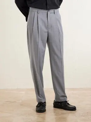 Barena Venezia Straight-leg Pleated Virgin Wool Suit Trousers