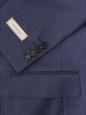 Canali Puppytooth Wool Suit Jacket