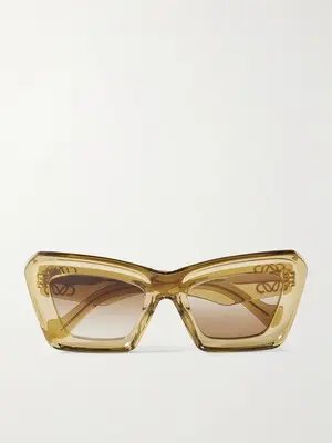 Loewe Anagram Oversized Cat-eye Sunglasses - Green