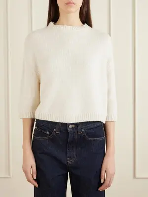 Khaite Sabina Cashmere Sweater - Neutrals