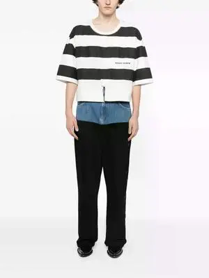 ROMEO HUNTE Fragment Striped T-shirt