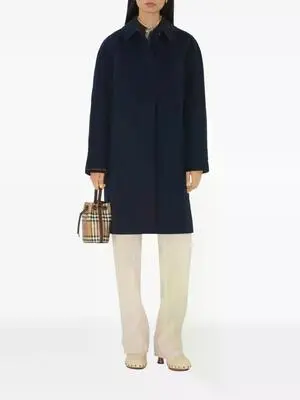 Burberry The Camden Heritage Car Coat - Blue