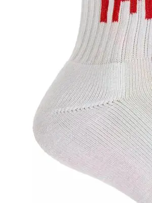 Rhude Logo Ribbed Crew Socks