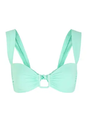 AWAY THAT DAY Cannes Gathered Bikini Top - Mint