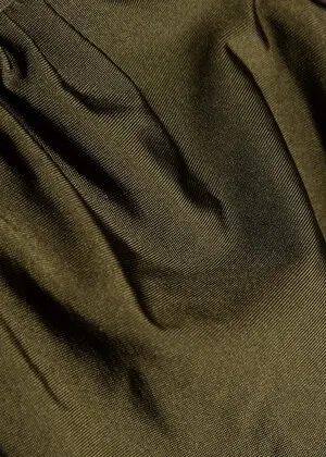 AWAY THAT DAY Cannes Gathered Bikini Top - Olive