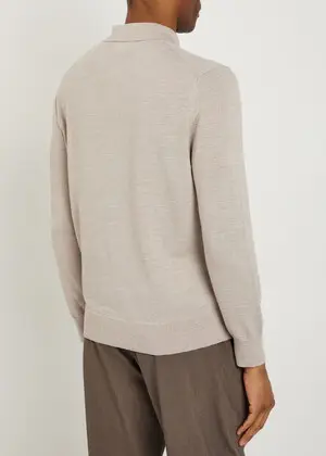 Nn07 Emerson Melange Wool Polo Shirt - Ecru