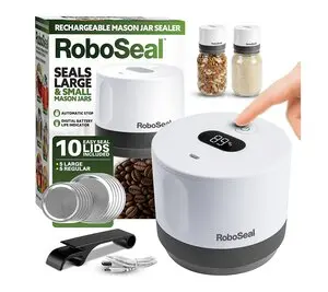 EMSON Roboseal Rechargeable Mason Jar Vacuum Sealer K It With 10 Lids - One-color