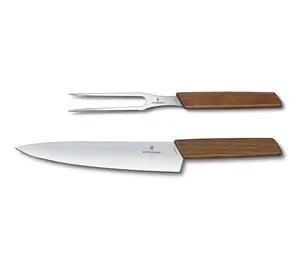 VICTORINOX Swiss Modern 2pc Carving Set, Walnut - One-color