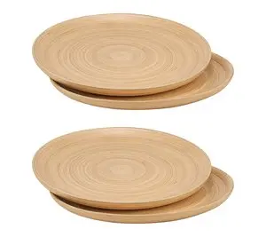 LEXA BY JOYCE CHEN Lexa Bamboo 4 Piece Serving Plate Set - One-color